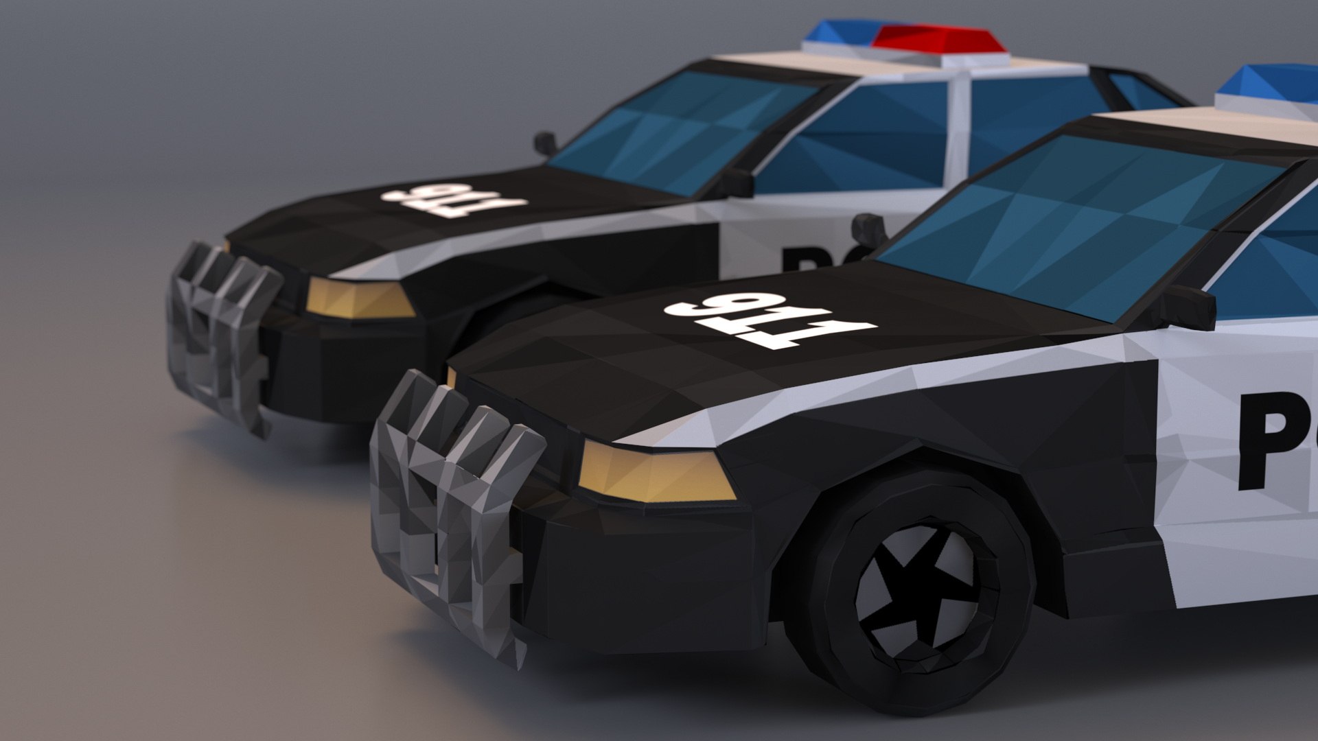3D Low Poly Stylized Model Police Car - TurboSquid 2274214