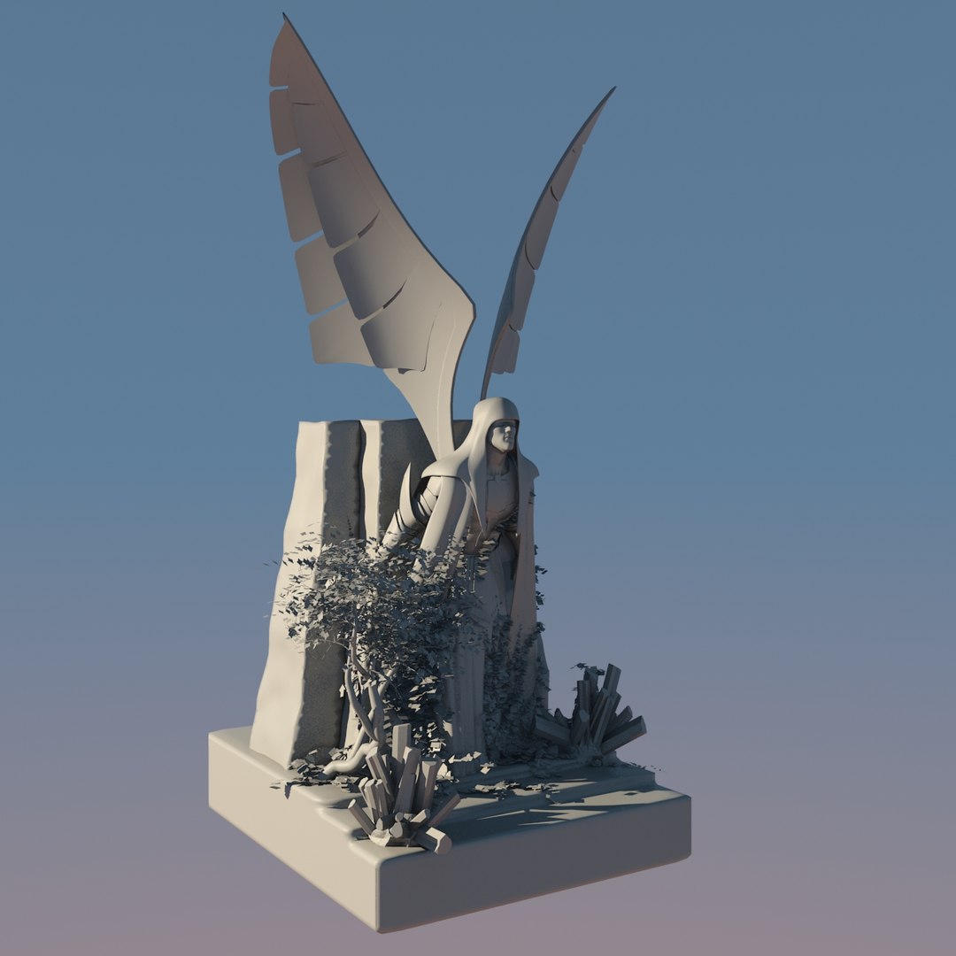 3d Model Statue Architectural