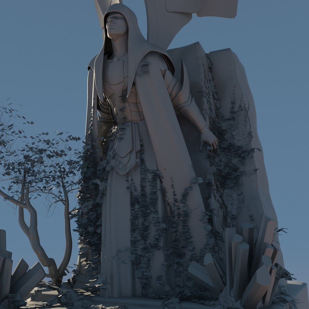 3d Model Statue Architectural