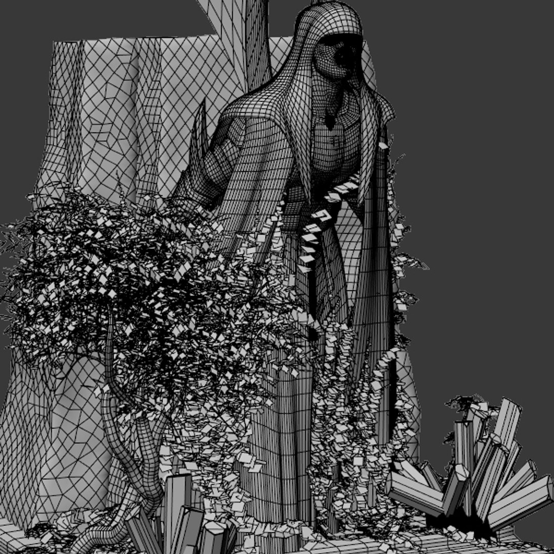 3d Model Statue Architectural