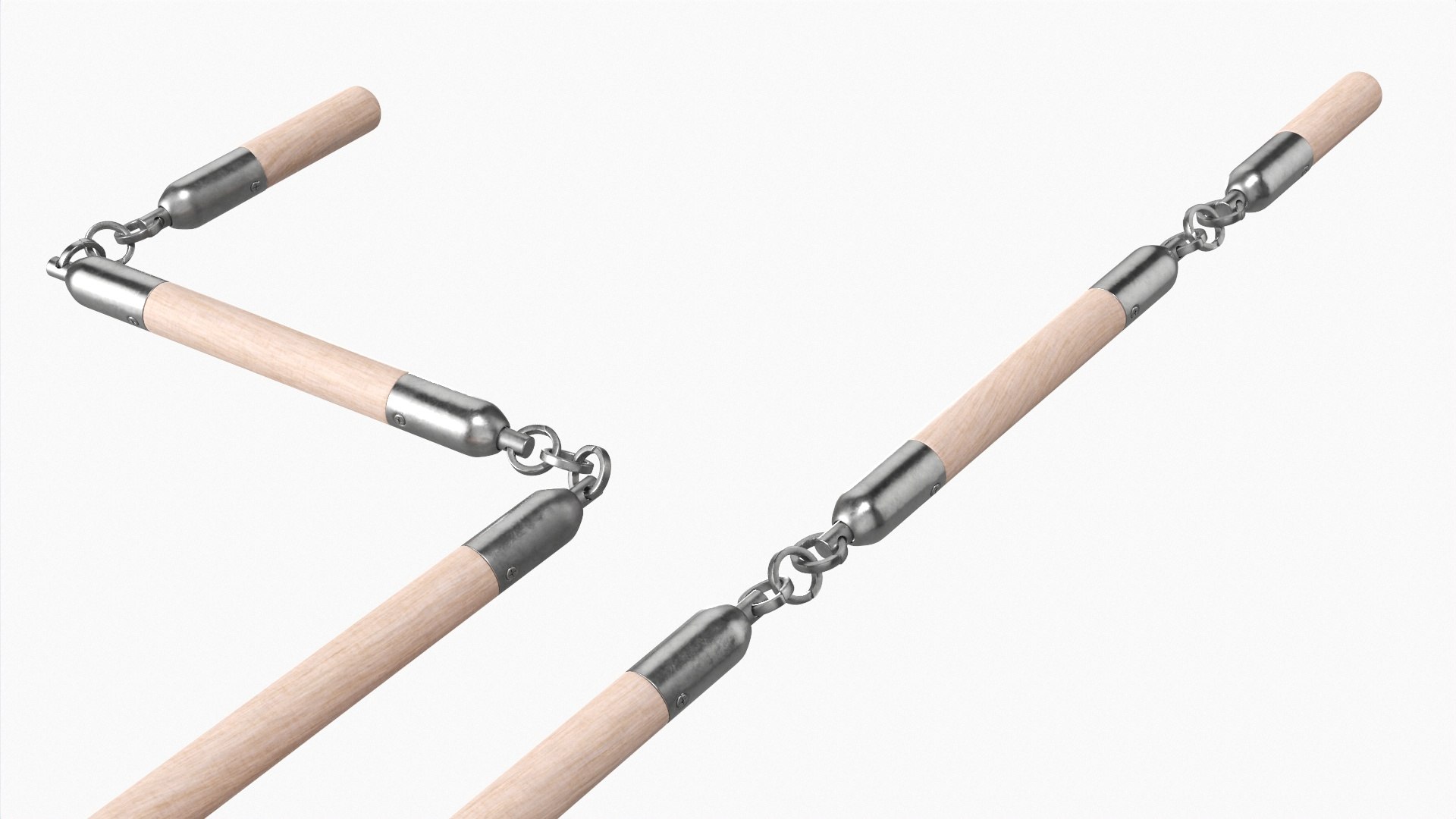 3D Flail three sectional short model - TurboSquid 1856748