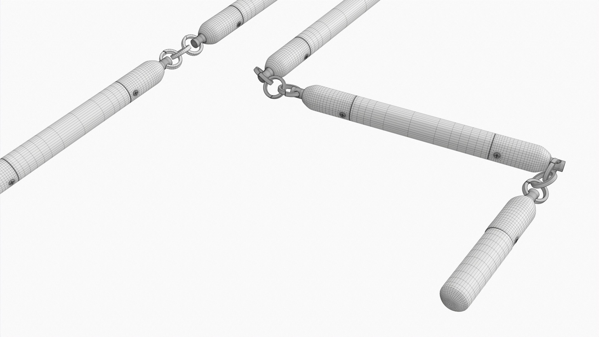 3D Flail three sectional short model - TurboSquid 1856748