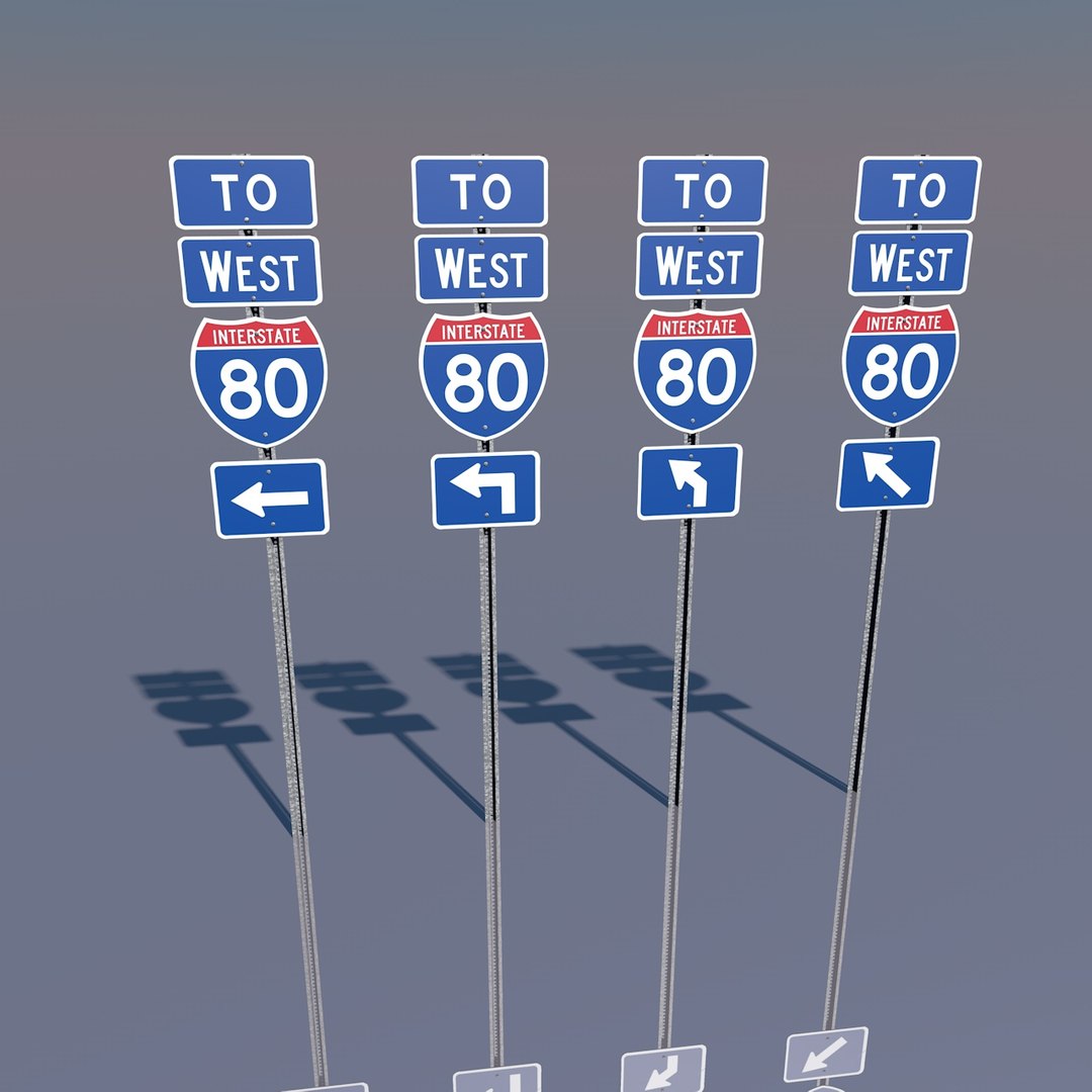 C4d Interstate 80 Signs California