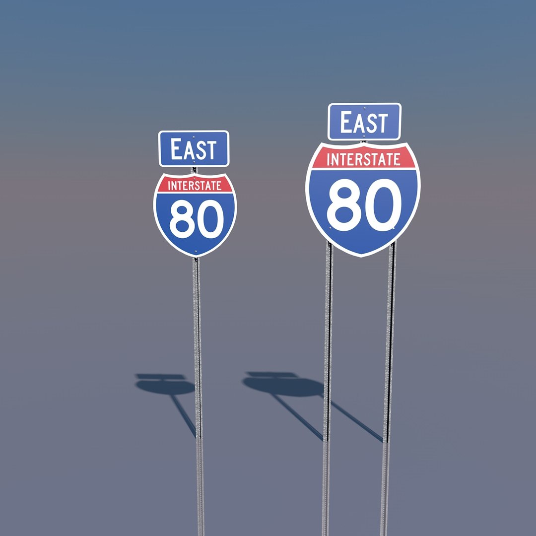 C4d Interstate 80 Signs California
