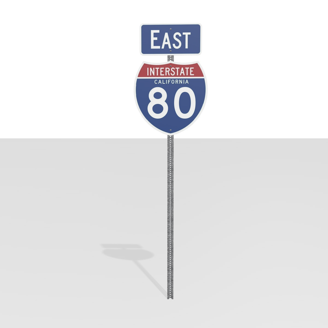 C4d Interstate 80 Signs California