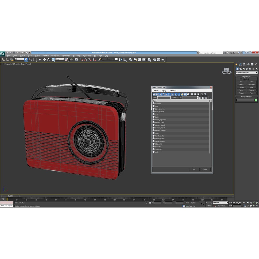 retro radio generic modeled c4d