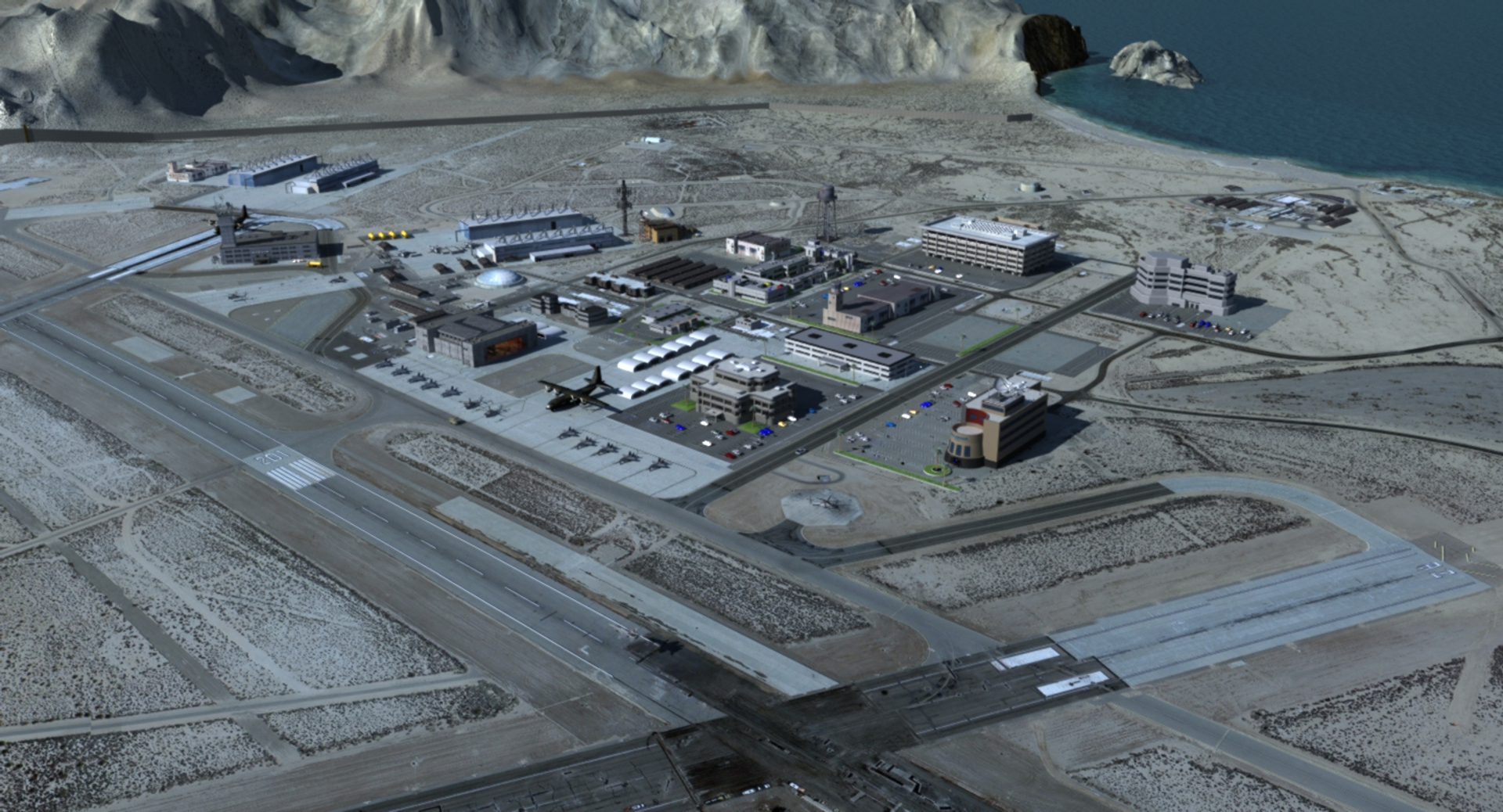 3d Naval Military Base Model