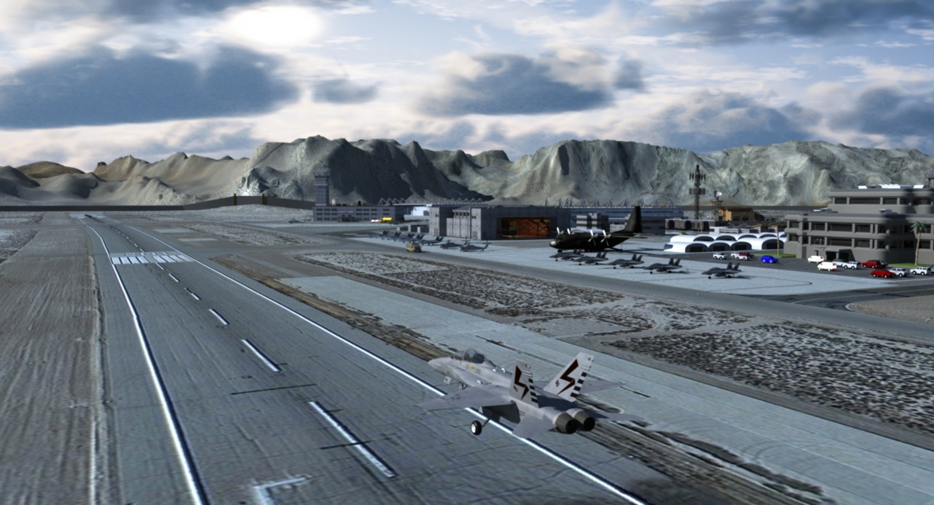 3d Naval Military Base Model