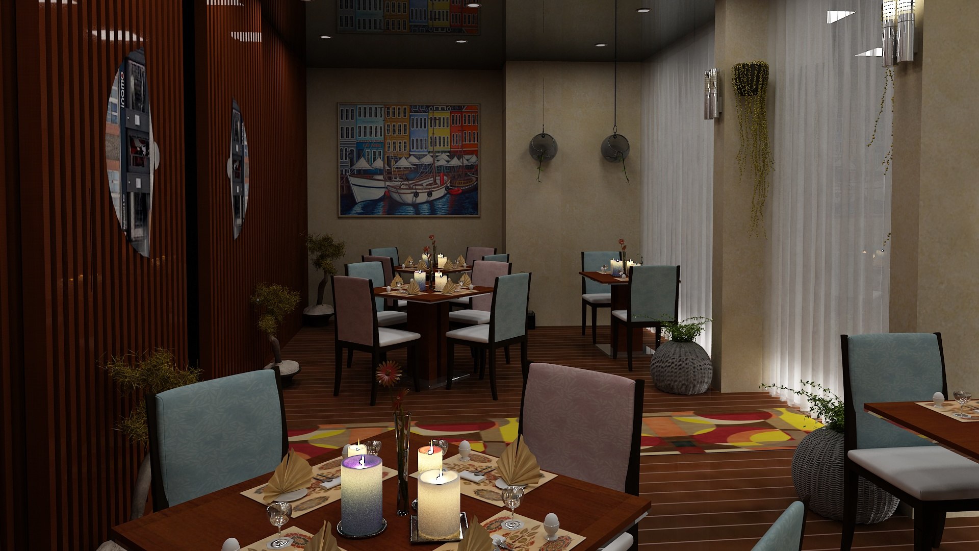 Restaurant Interior 3D Model - TurboSquid 1837700