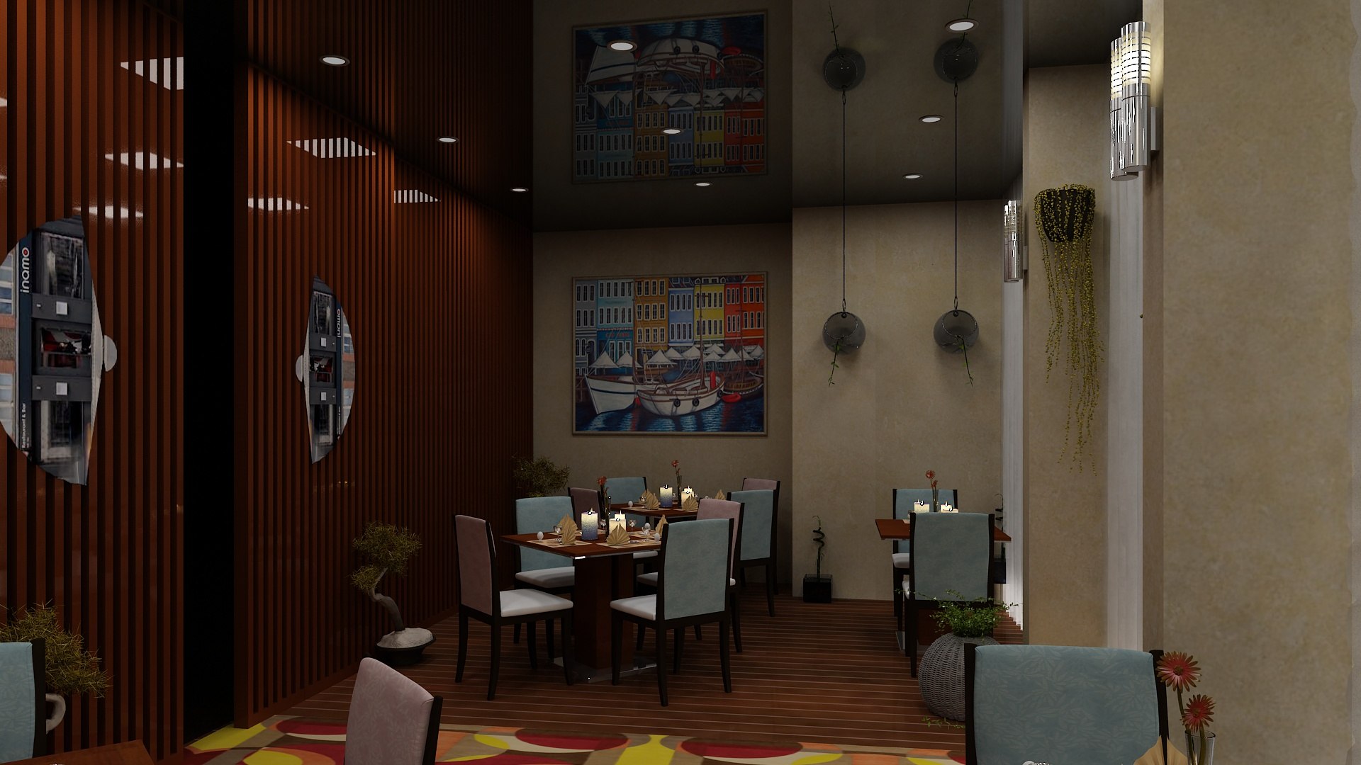 Restaurant Interior 3D Model - TurboSquid 1837700