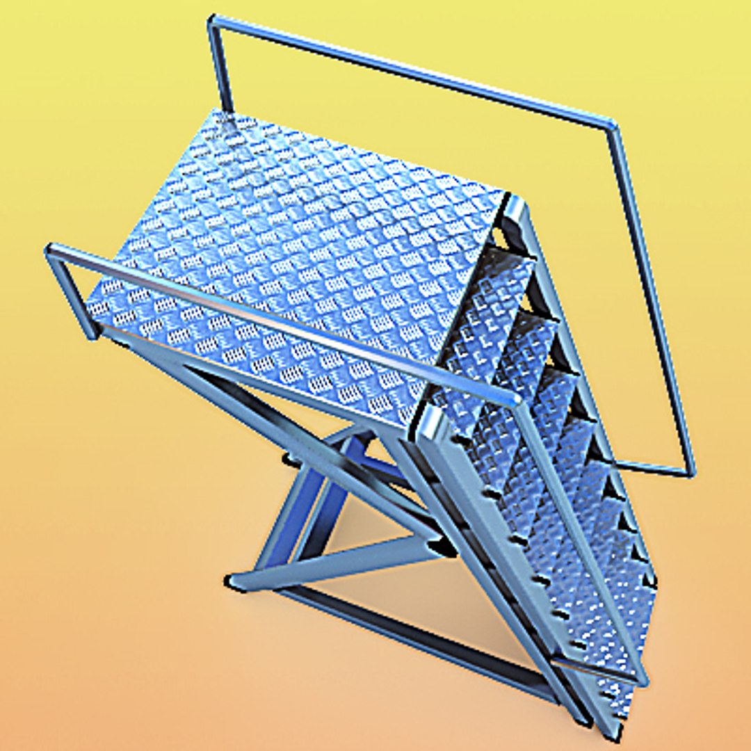 Airport Stepladder Steps 3d Obj