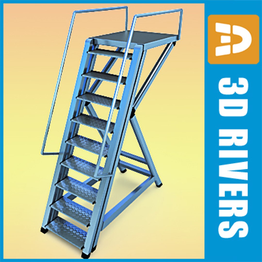Airport Stepladder Steps 3d Obj