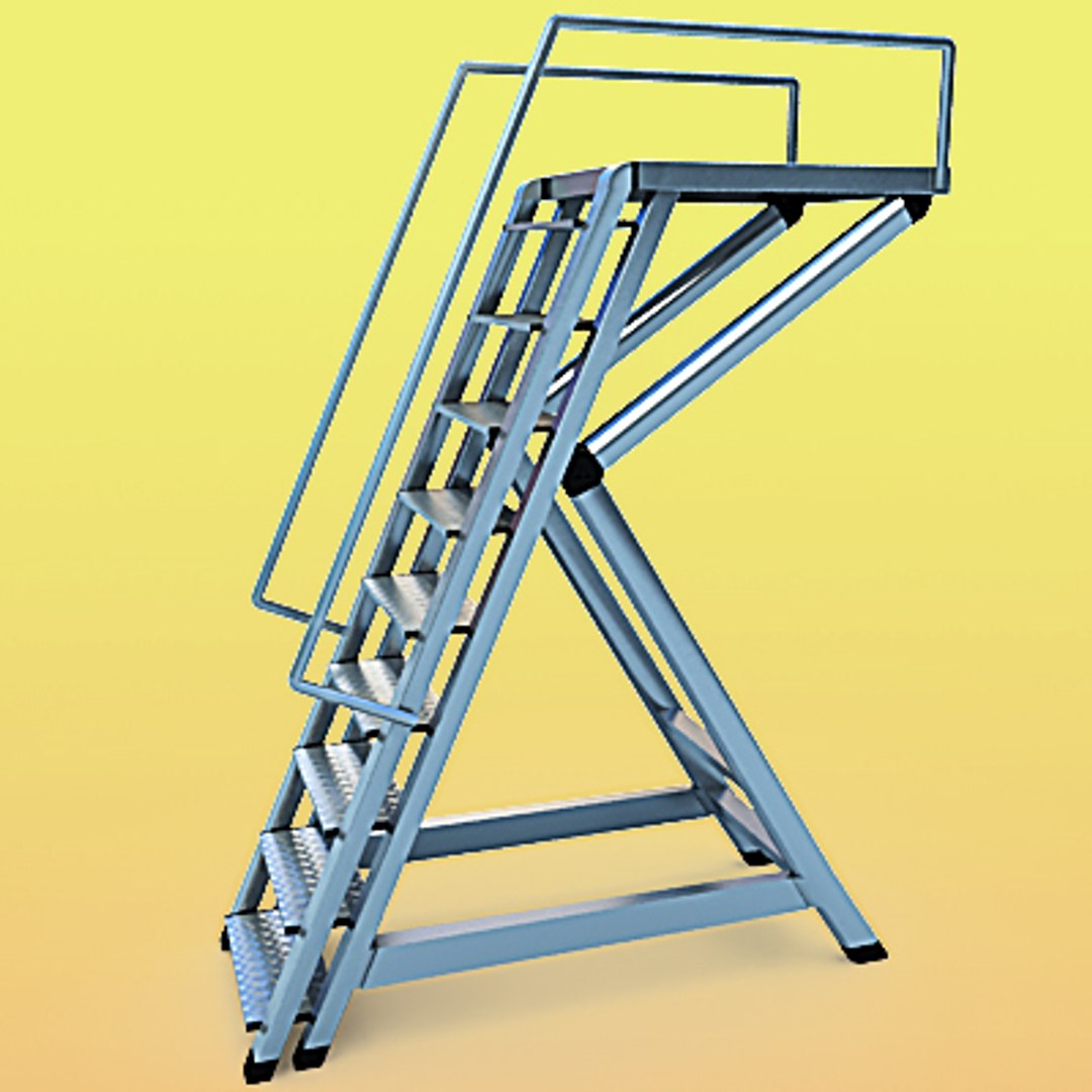 Airport Stepladder Steps 3d Obj