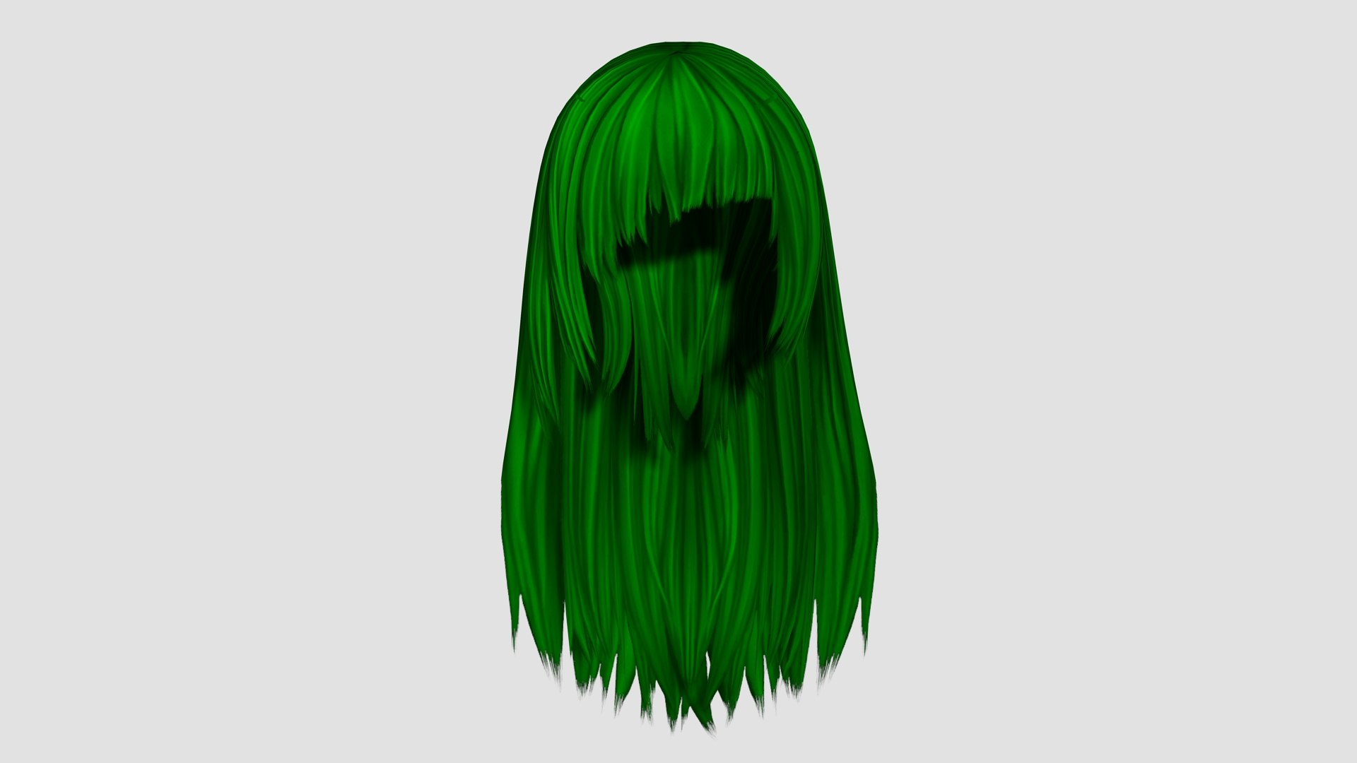 3D Model Female Hair - Long Straight Style - TurboSquid 2225715
