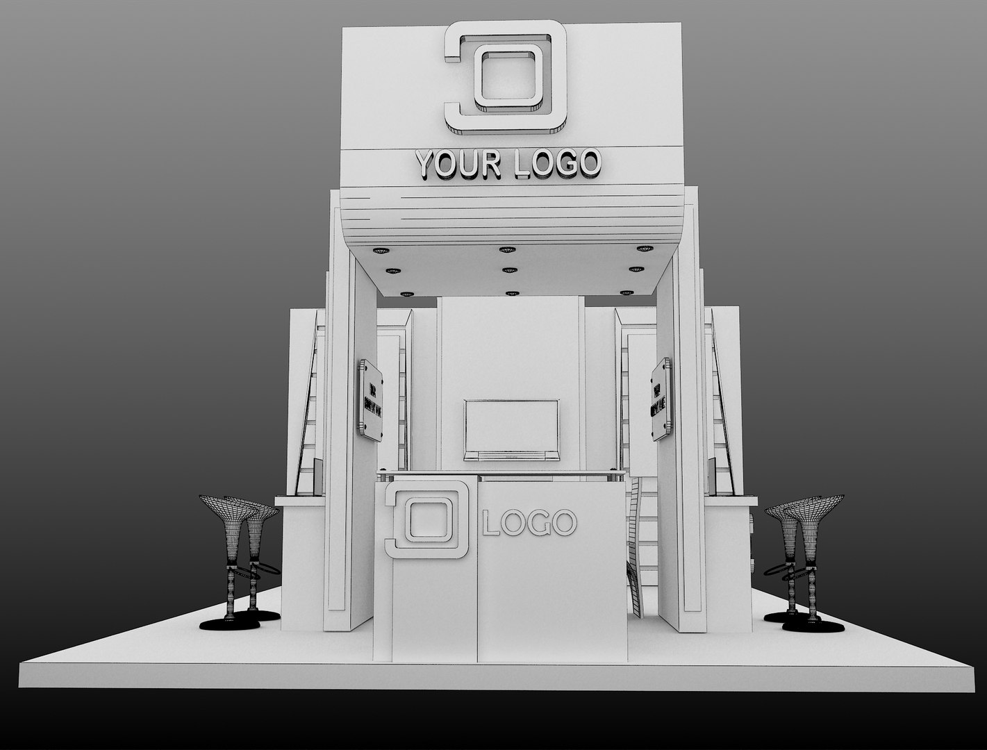 3D Booth Exhibition Stand A593d - TurboSquid 1794800