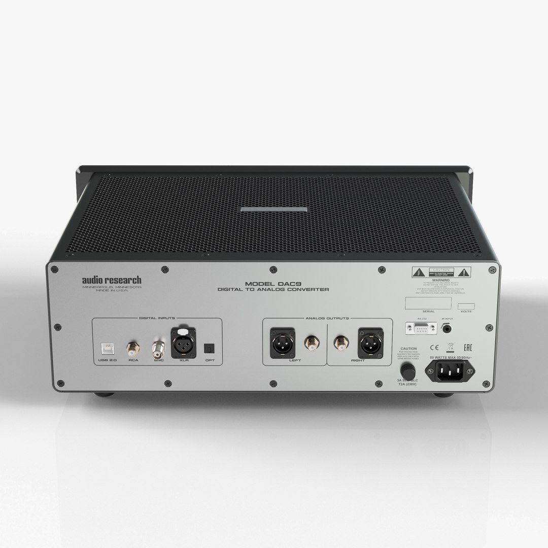 3D Audio Research DAC 9 Tube DAC Black Model - TurboSquid 2007815