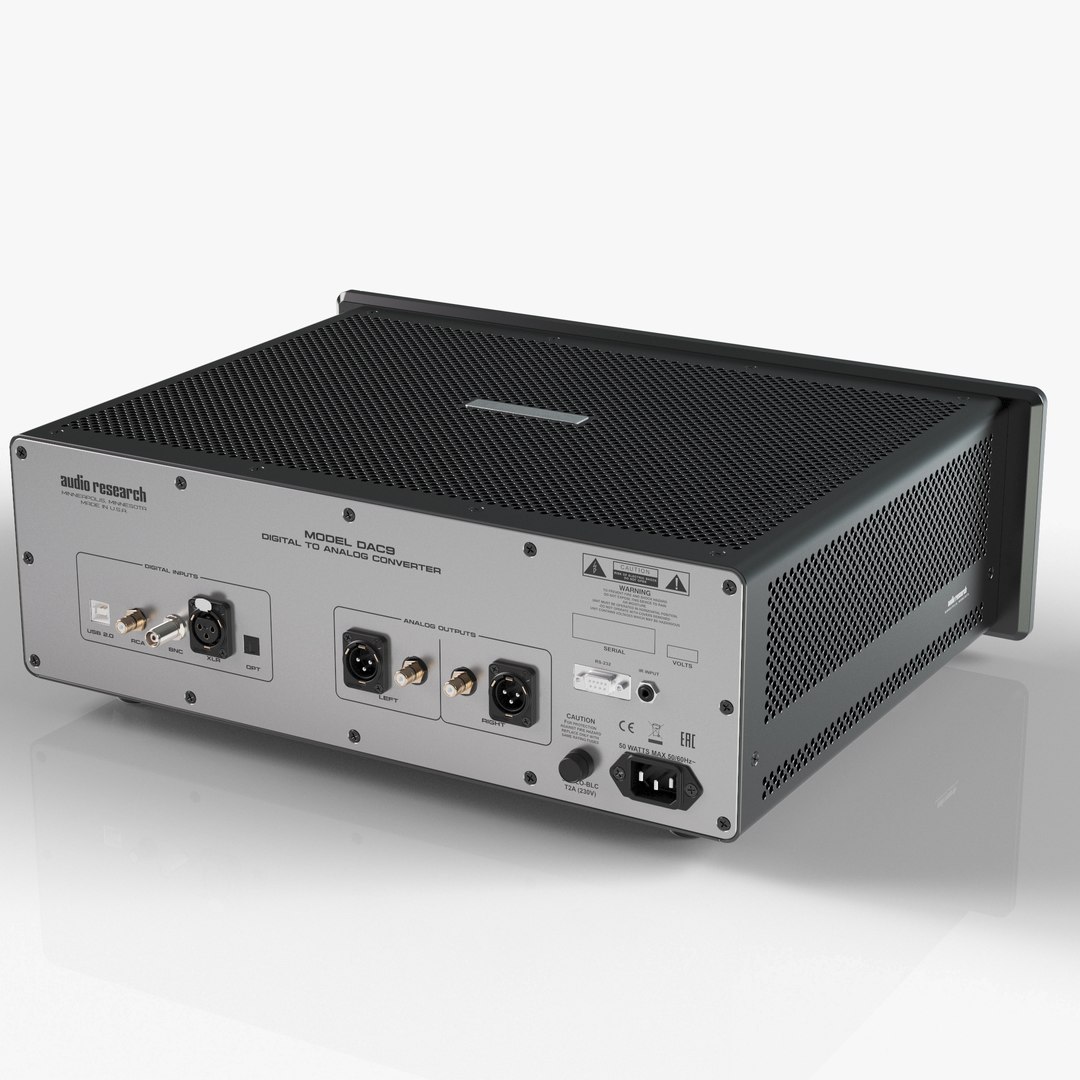 3D Audio Research DAC 9 Tube DAC black model - TurboSquid 2007815