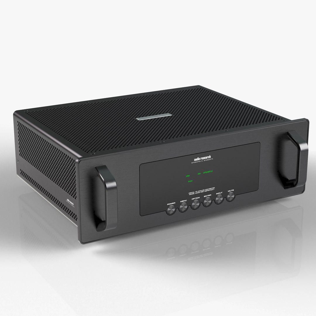 3D Audio Research DAC 9 Tube DAC black model - TurboSquid 2007815