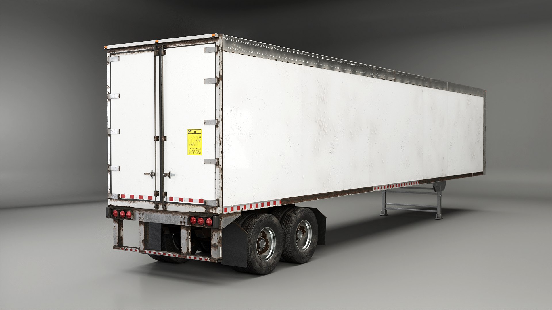 3D Old Dry Van Semi-Truck US Trailer - TurboSquid 2155160