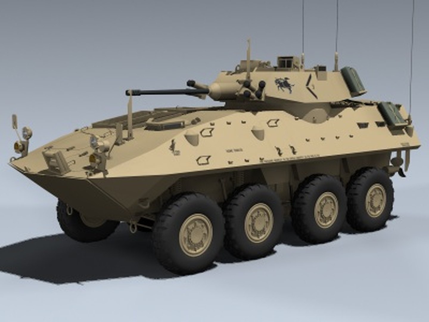 3d Model Lav-25 Piranha Usmc-desert