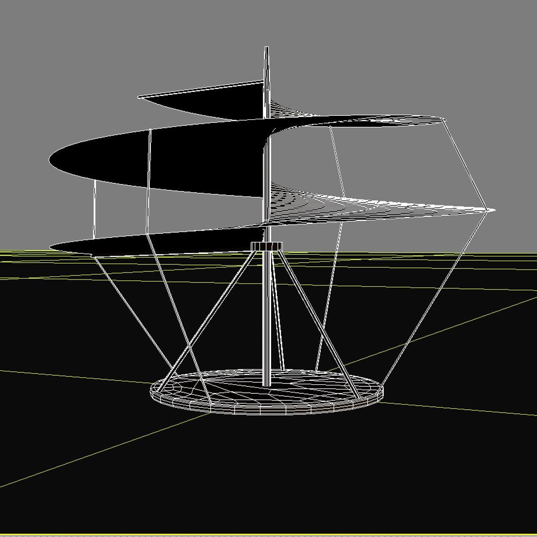 leonardo helicopter 3d model