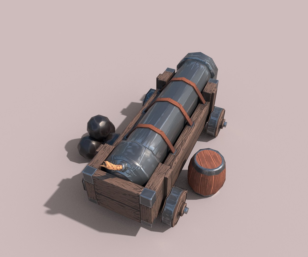 Stylized Cannon 3D Model - TurboSquid 1594120