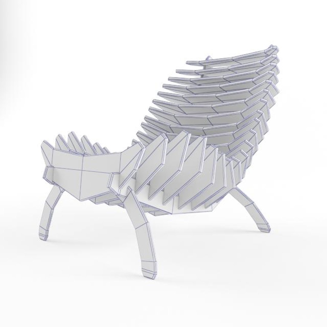 3d Fishbone Chair Design Model