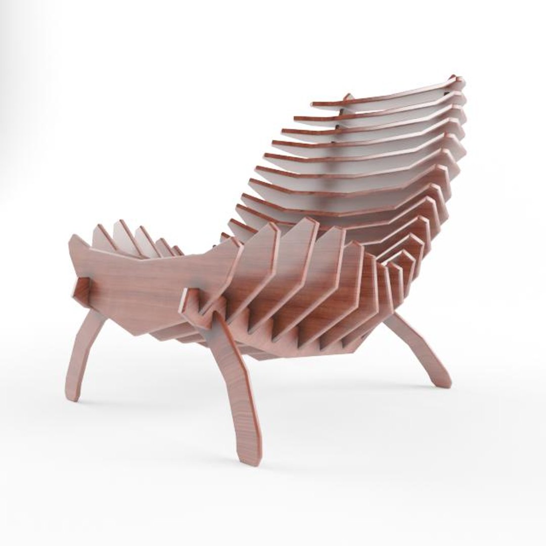 3d Fishbone Chair Design Model