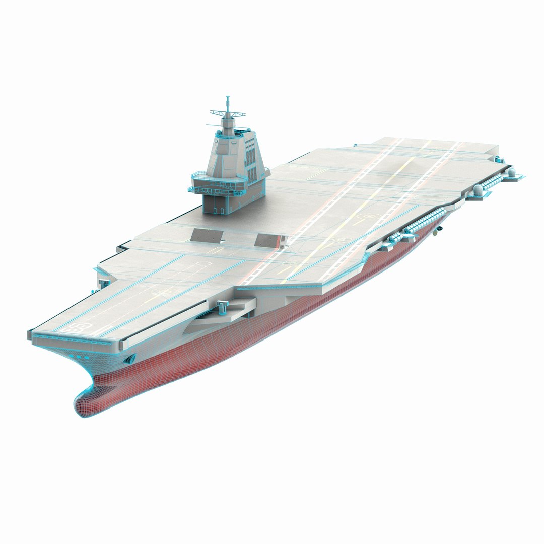 Type 003 Fujian Aircraft Carrier Low-poly 3D Model - TurboSquid 2115861