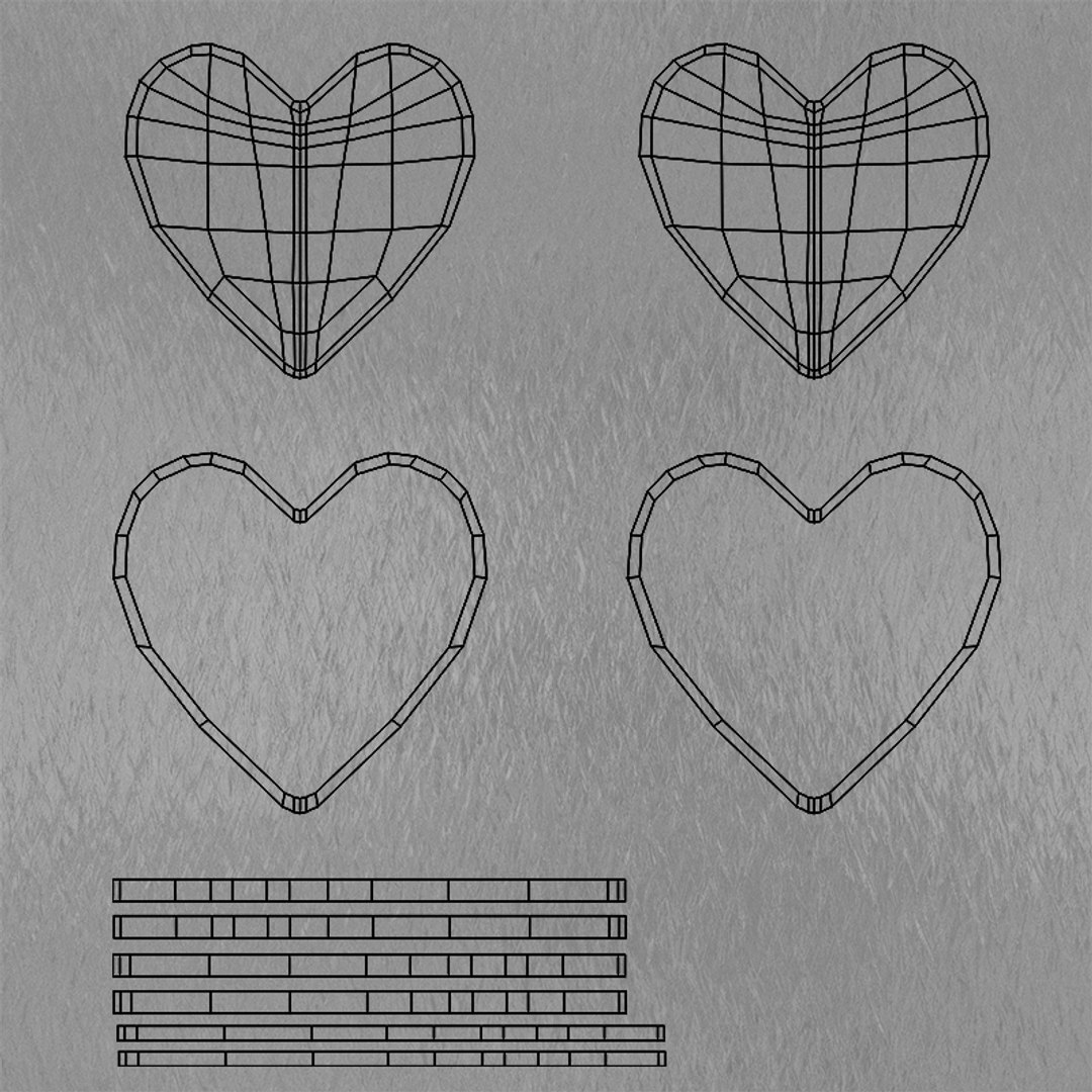 3D 40 Heart Shapes Collection Model - TurboSquid 2050883