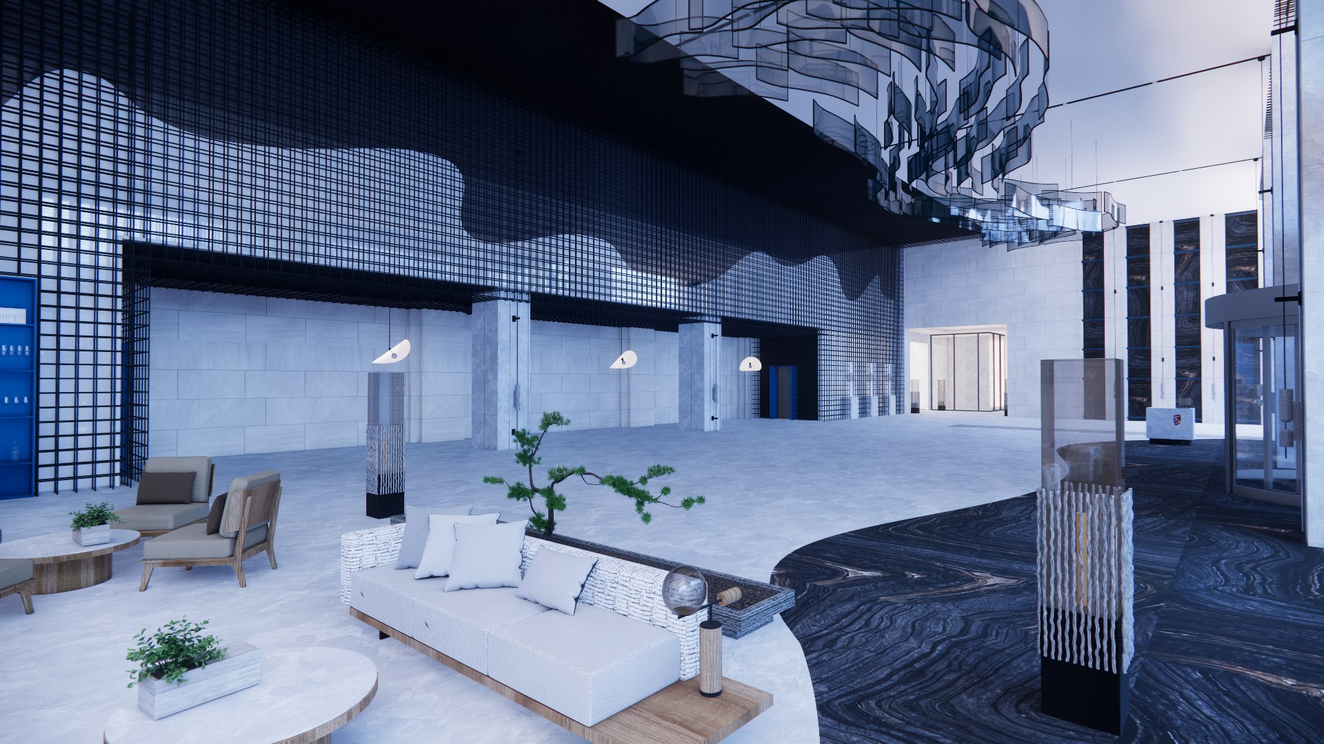 Hotel Lobby Interior-A12 3D Model - TurboSquid 2104497