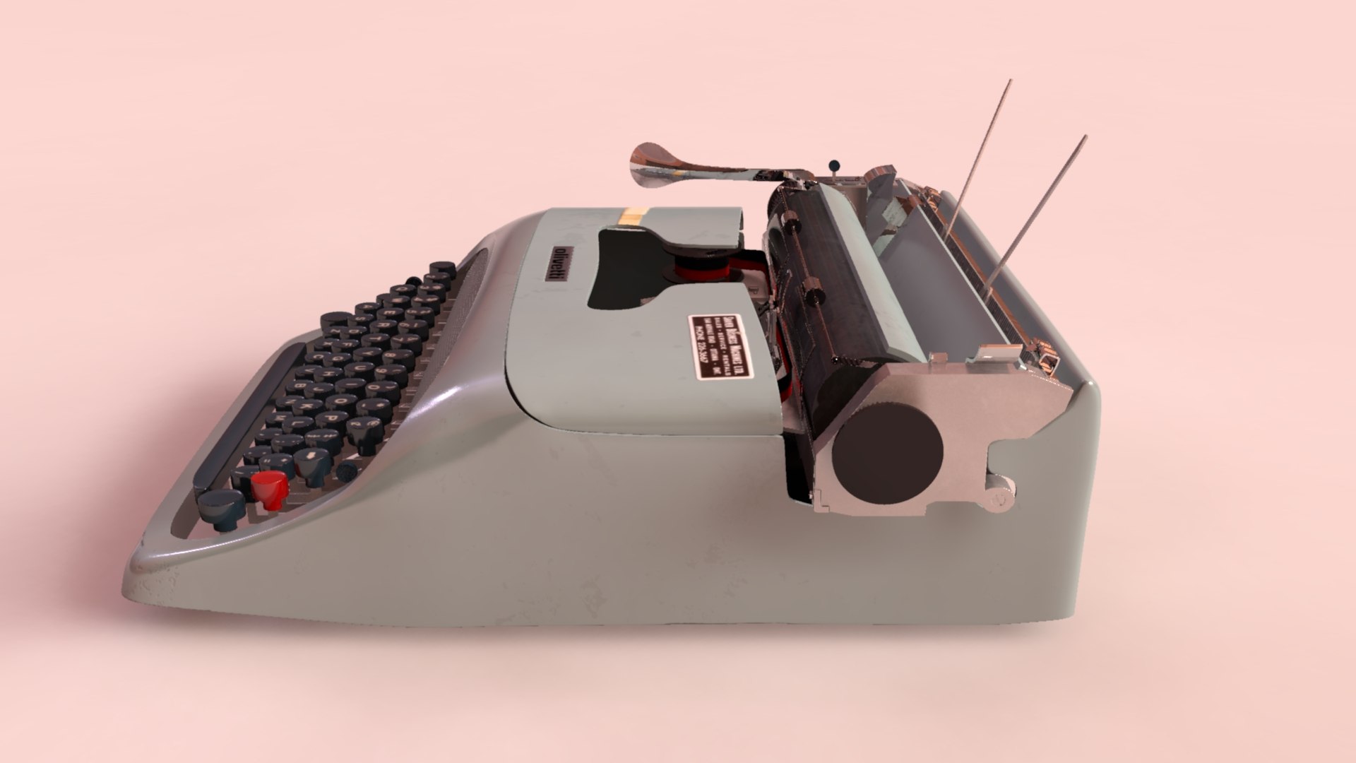 Olivetti Underwood Typewriter 3d Model