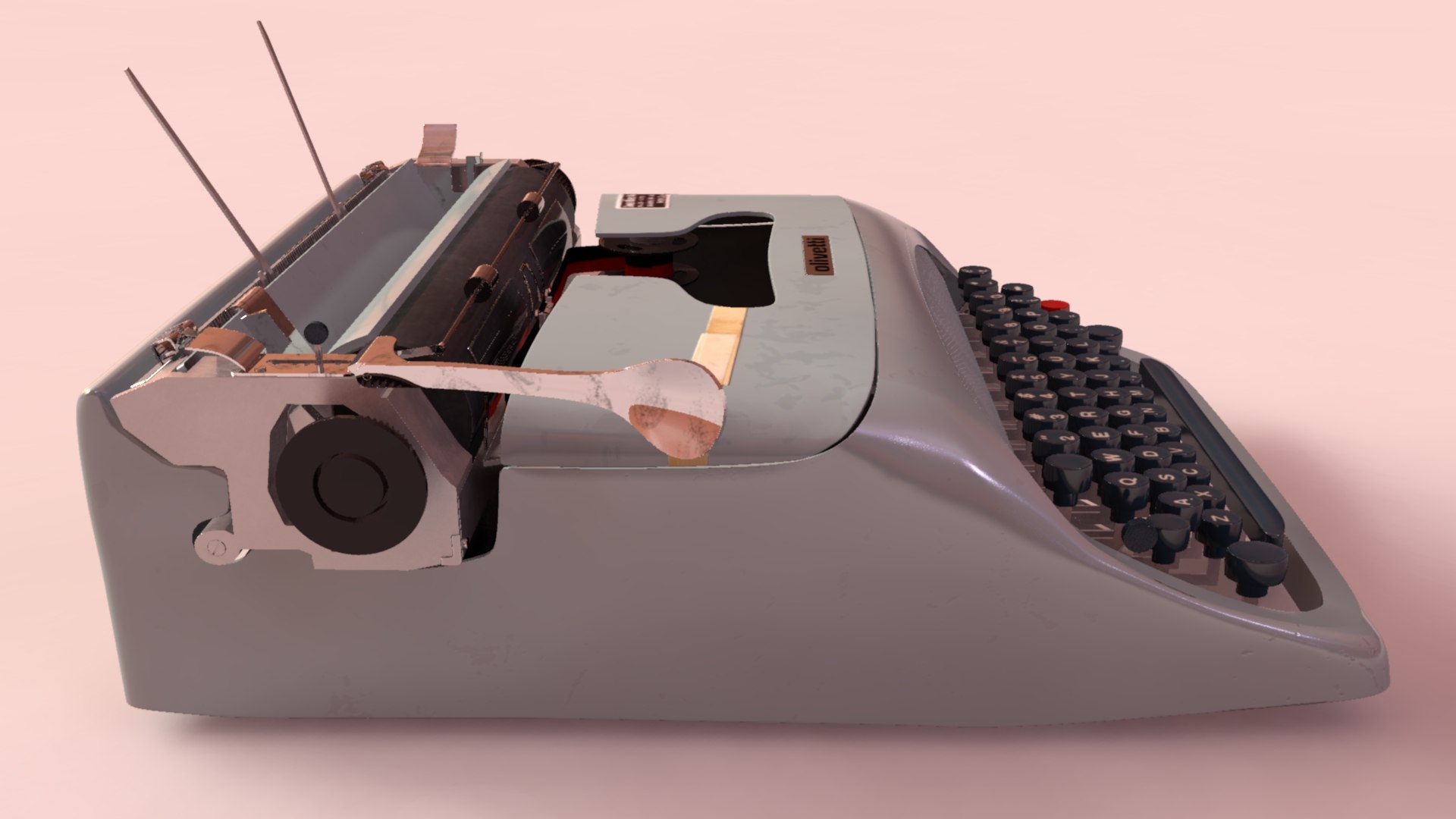 Olivetti Underwood Typewriter 3d Model