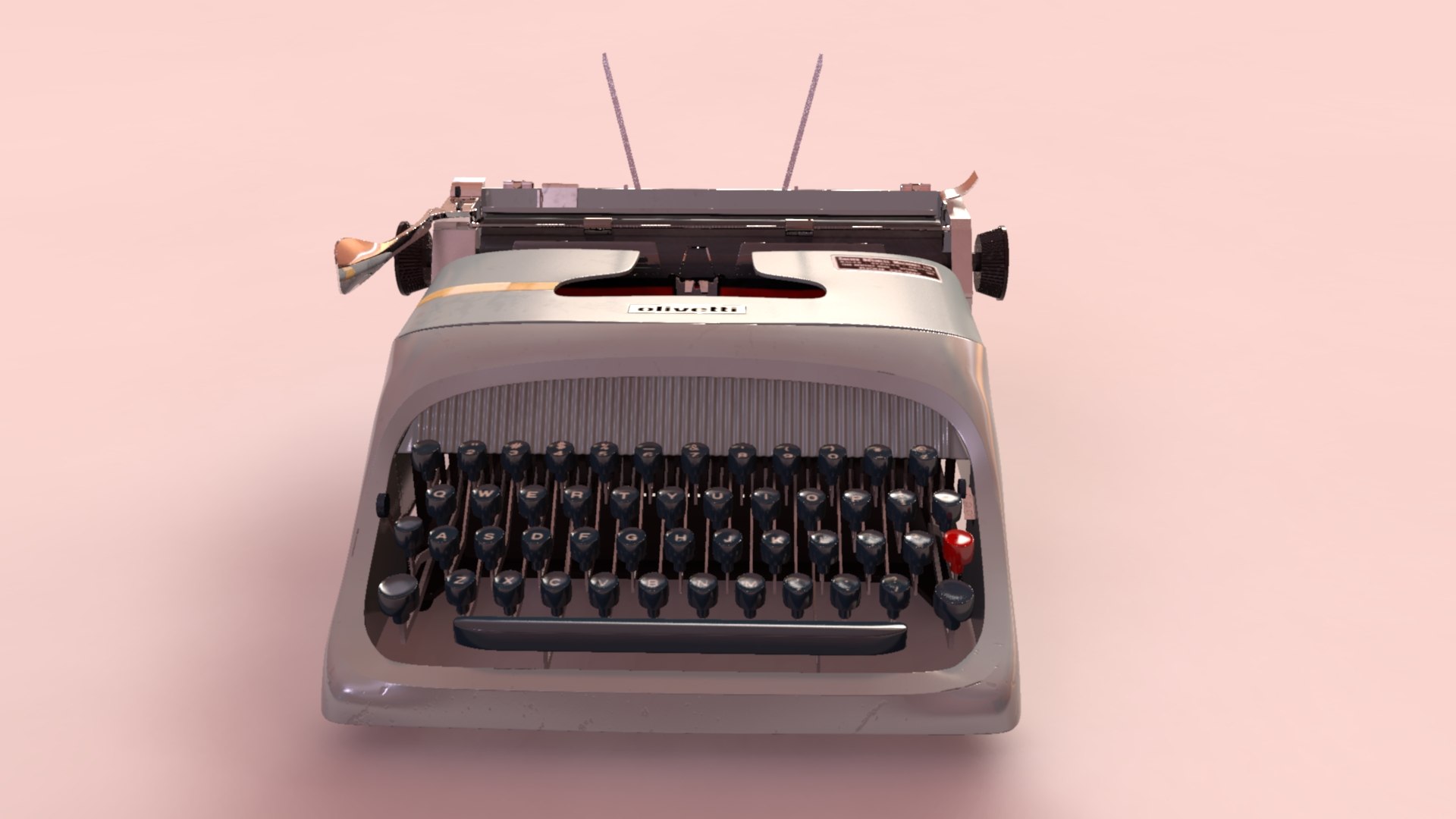 Olivetti Underwood Typewriter 3d Model