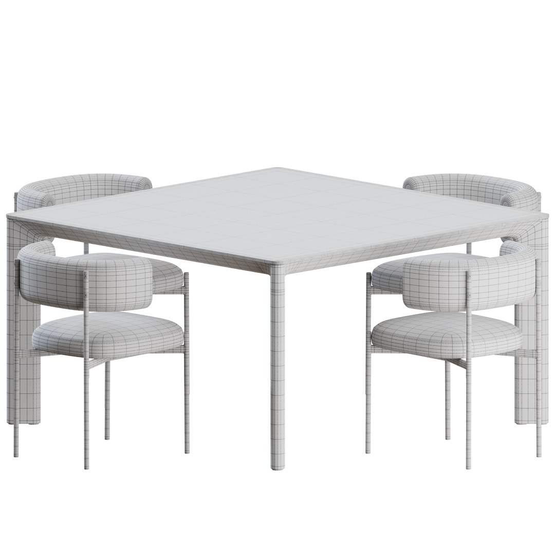 Amelie Chair And Planum Table By MIDJ 3D Model - TurboSquid 2299587