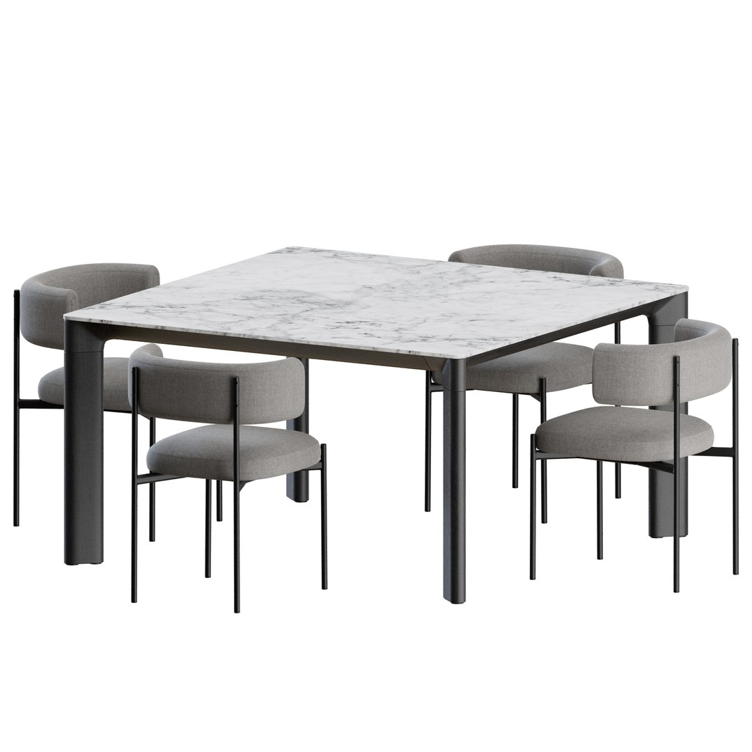 Amelie Chair And Planum Table By MIDJ 3D Model - TurboSquid 2299587