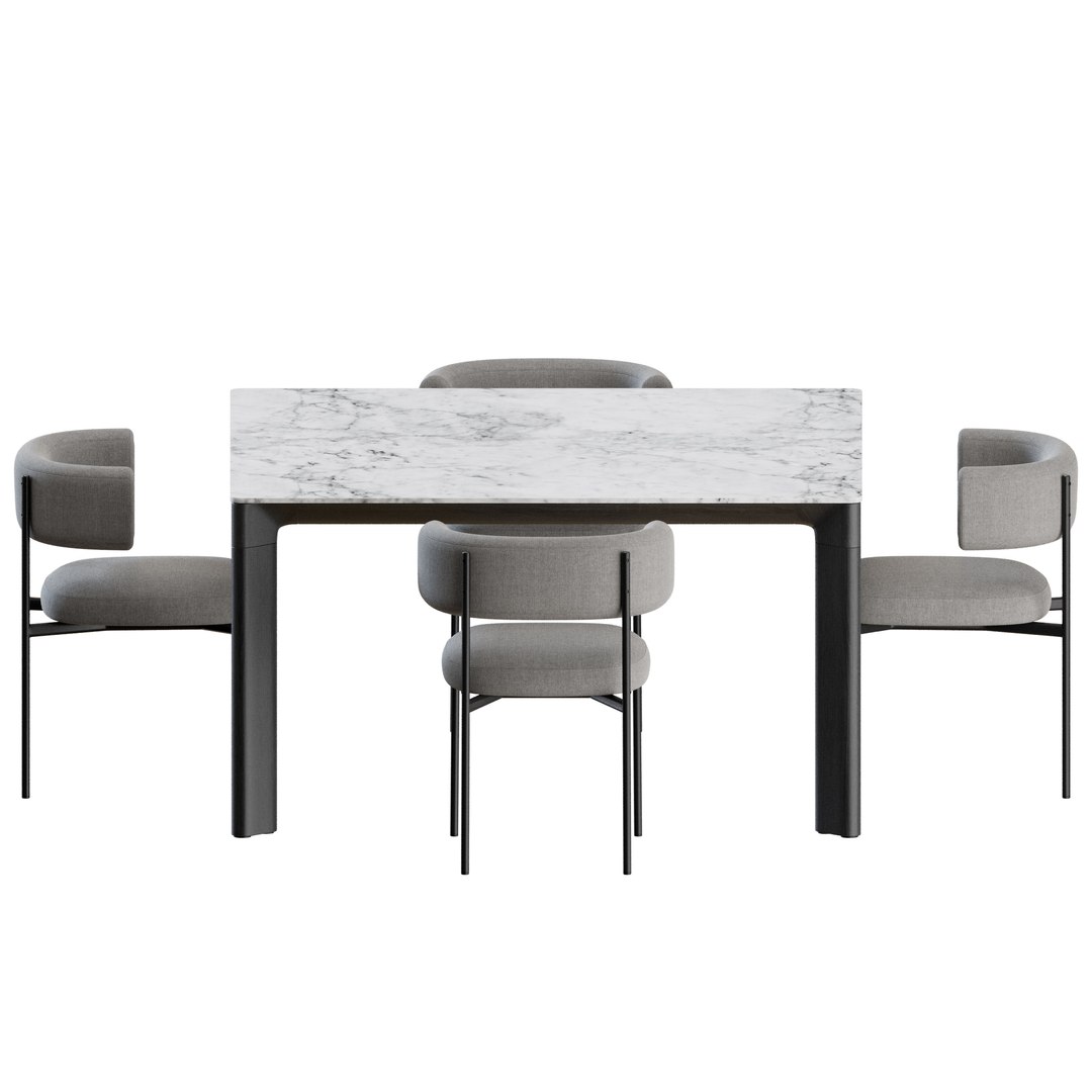 Amelie Chair And Planum Table By MIDJ 3D Model - TurboSquid 2299587