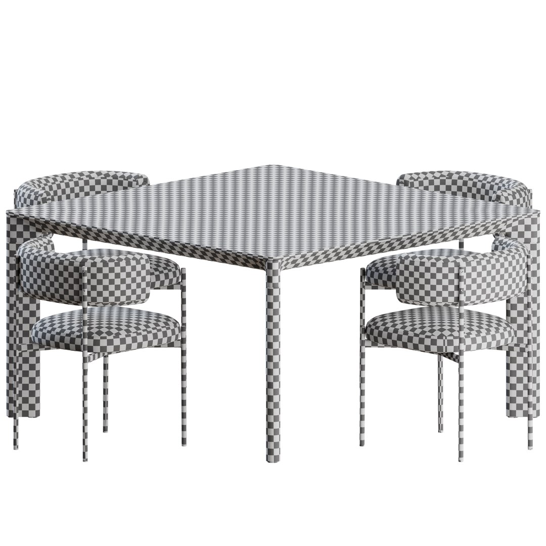 Amelie Chair And Planum Table By MIDJ 3D Model - TurboSquid 2299587