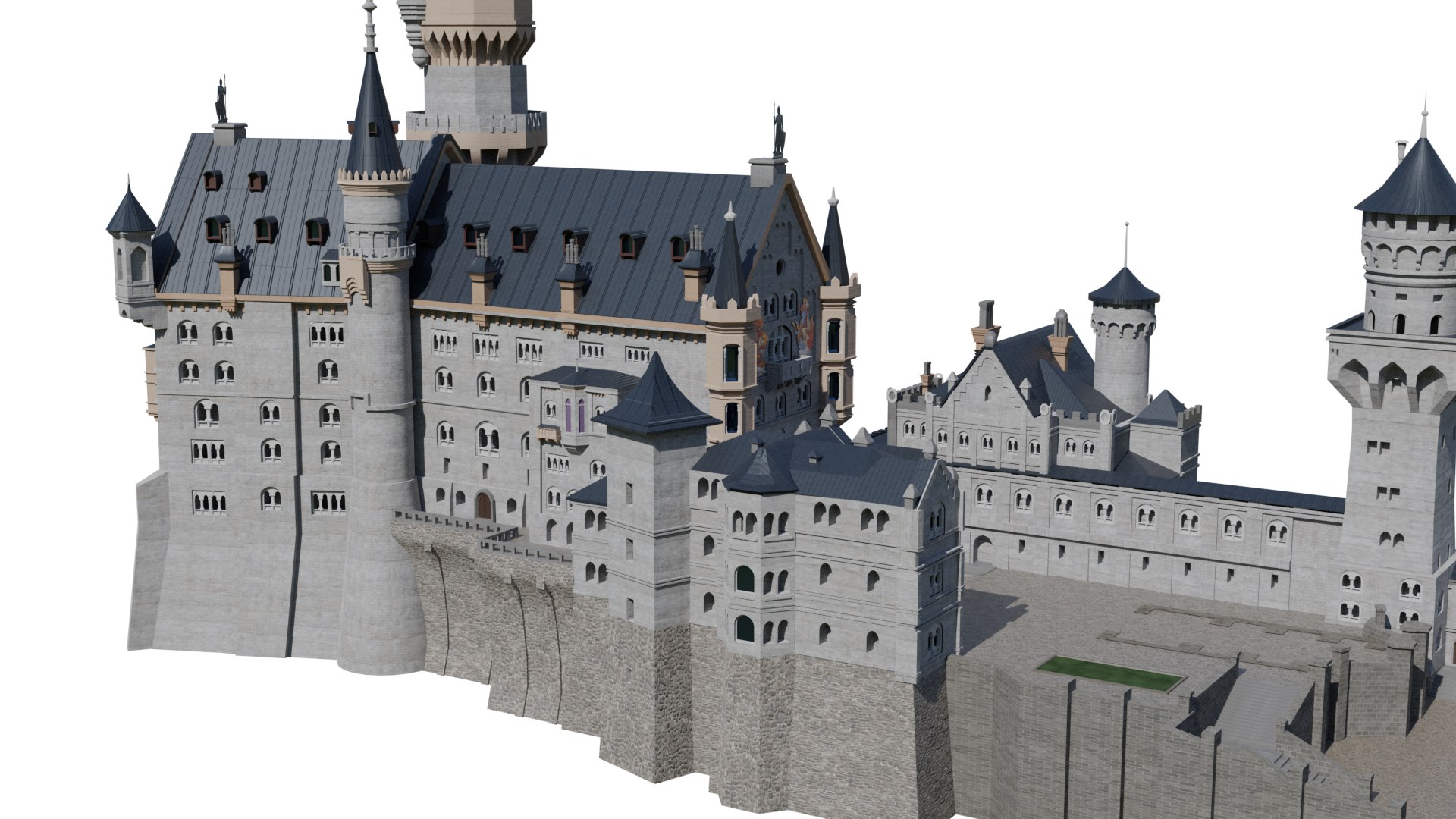 3D Neuschwanstein Castle - TurboSquid 2093282