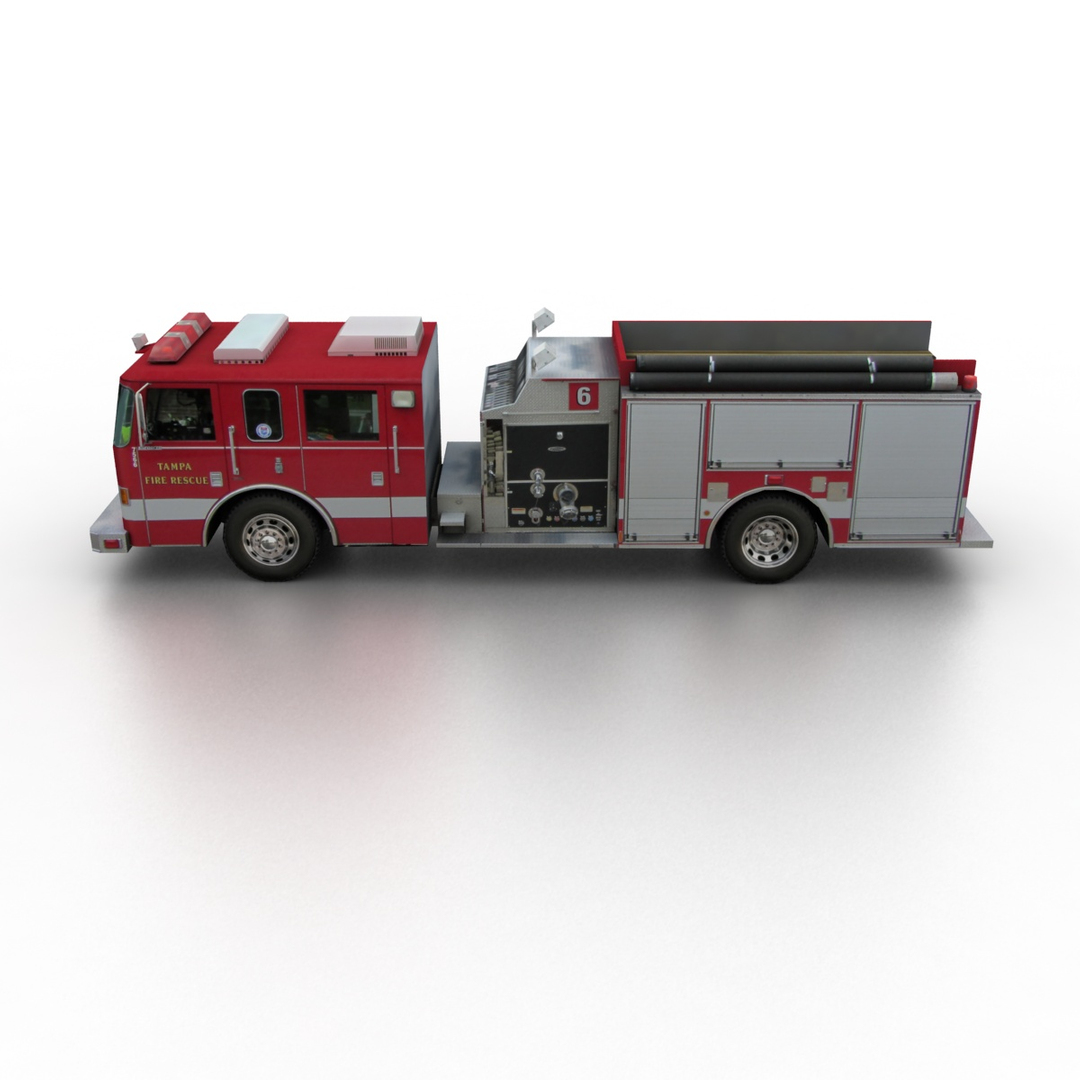 3d Model Pierce Rescue Truck