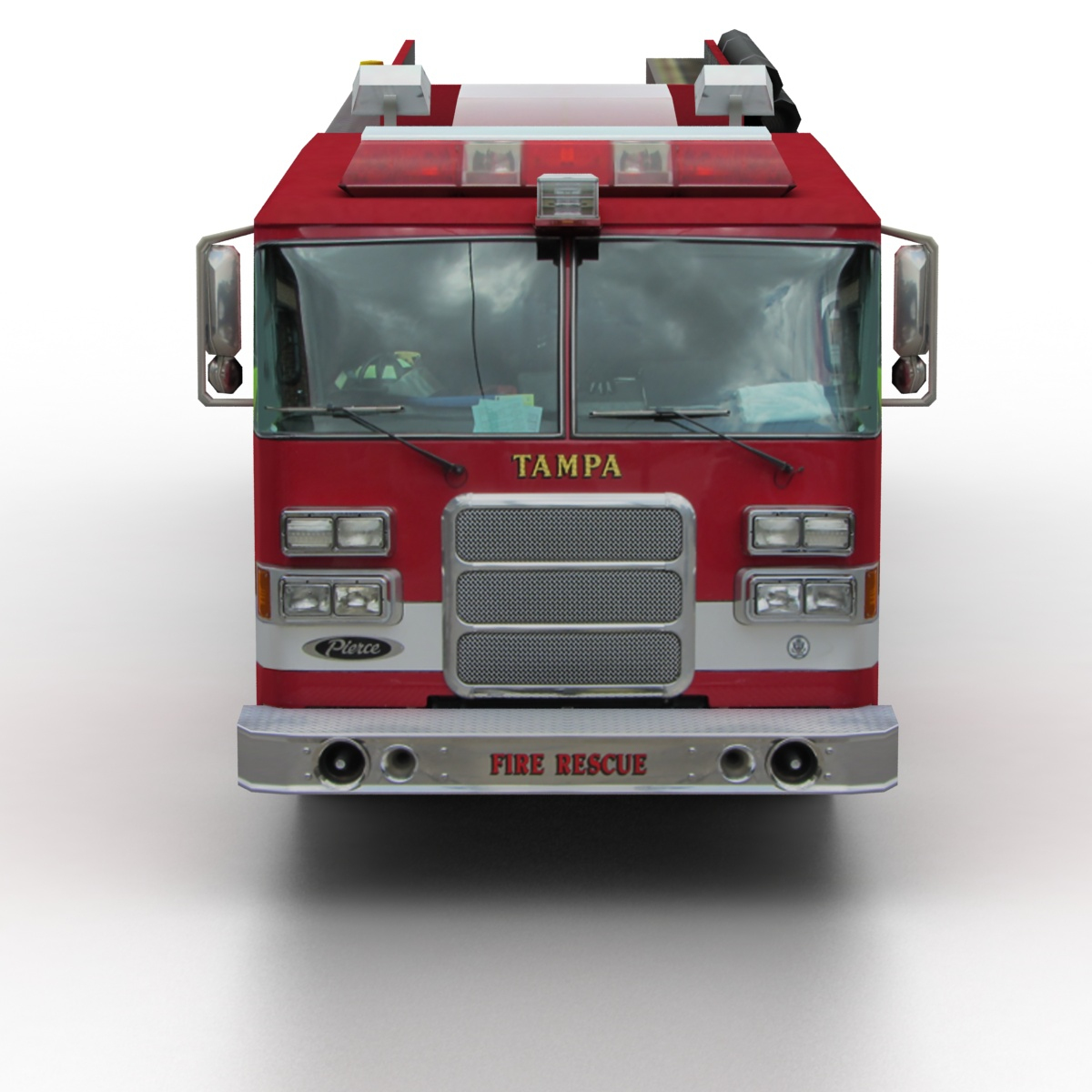 3d model pierce rescue truck