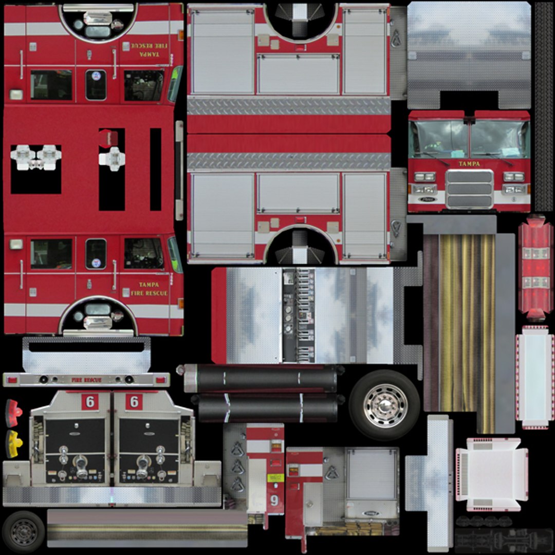 3d Model Pierce Rescue Truck