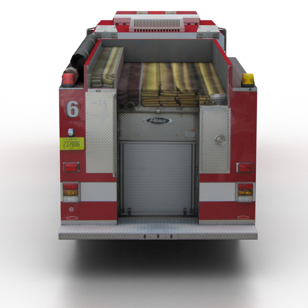 3d model pierce rescue truck