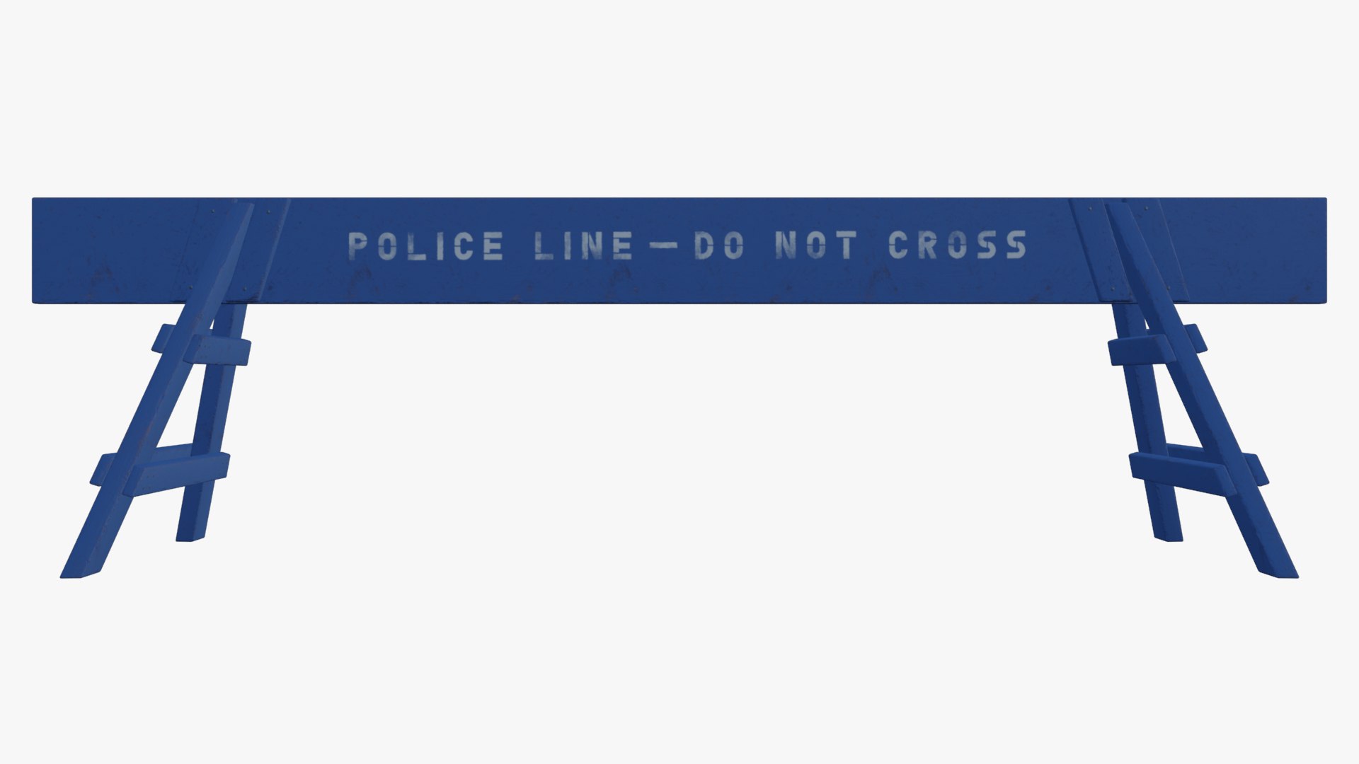 3D Police Line Wooden Barrier - TurboSquid 2332494