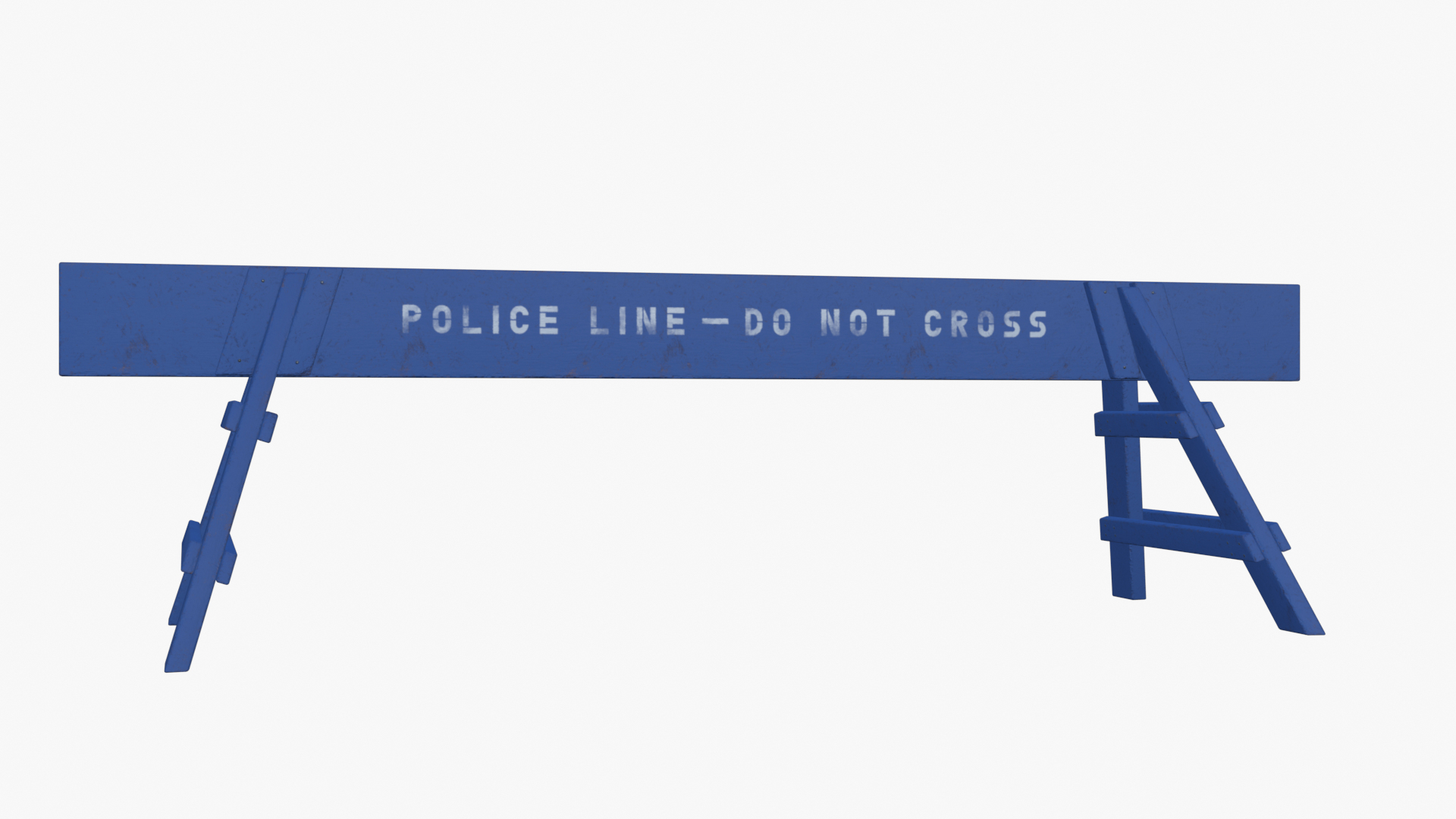 3D Police Line Wooden Barrier - TurboSquid 2332494