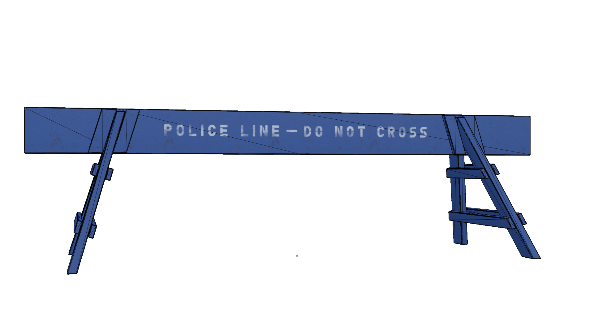3D Police Line Wooden Barrier - TurboSquid 2332494