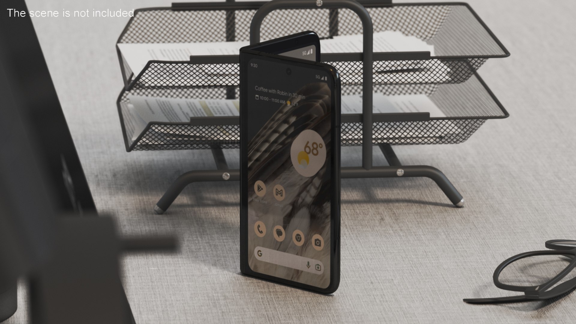 Google Pixel Fold Smartphone Obsidian Rigged For Cinema 4D 3D Model - TurboSquid 2197477
