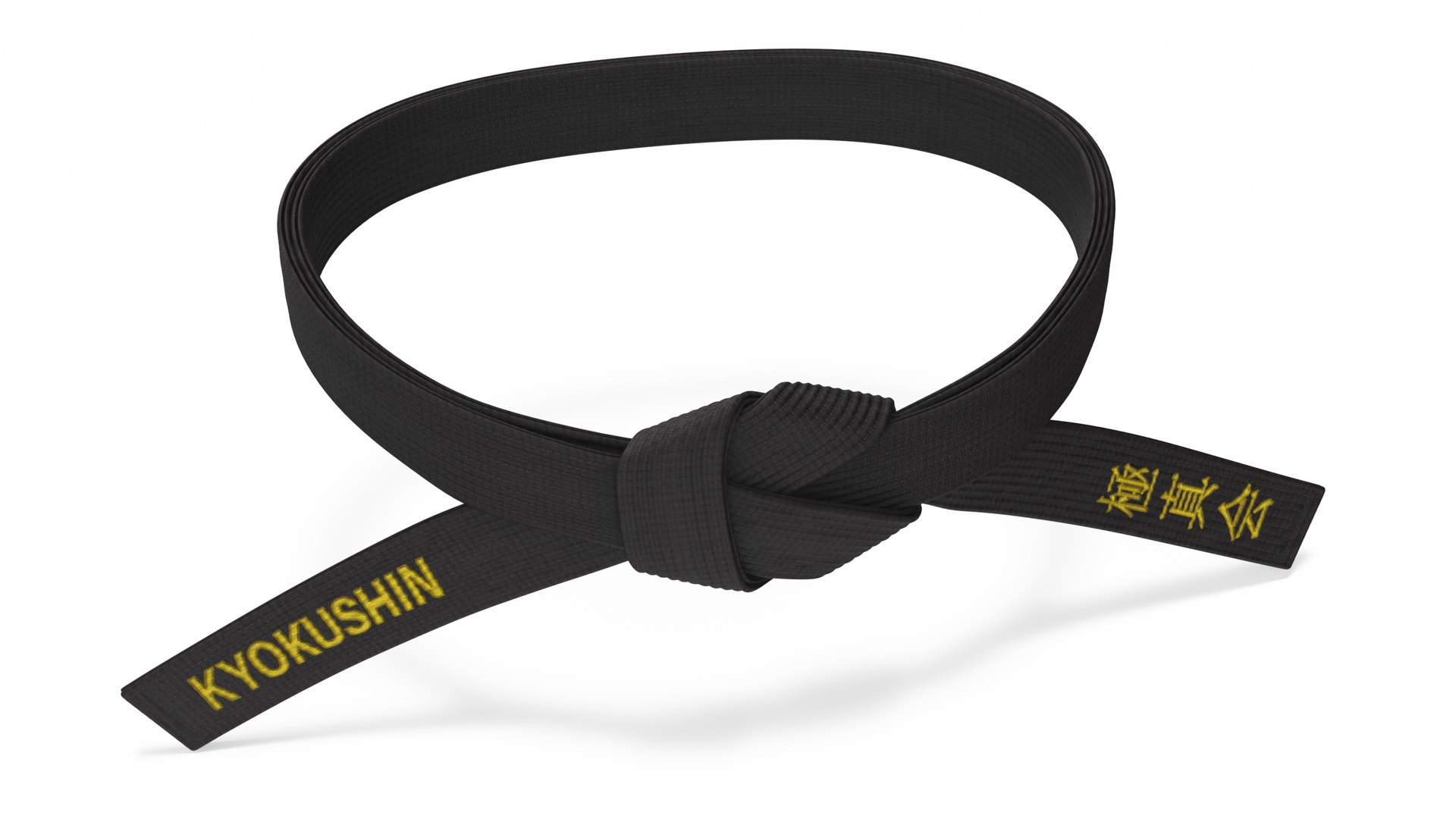 Kyokushin Black Waist Obi Belt model - TurboSquid 2132268