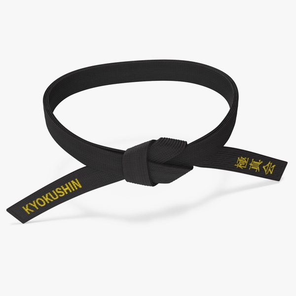 3D Kyokushin Black Obi Belt - TurboSquid 2133619