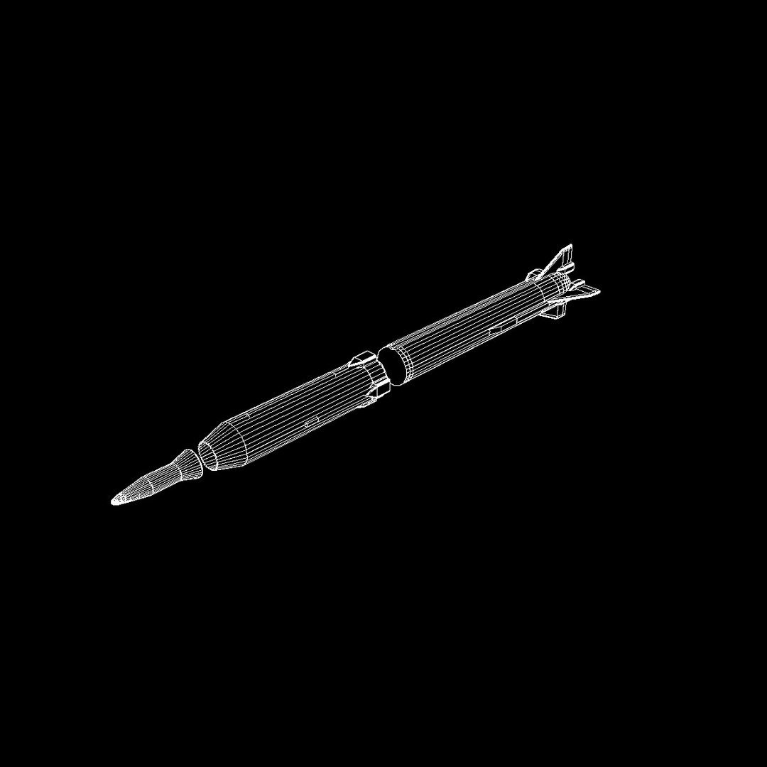 3dsmax Iranian Missile Sejil-2
